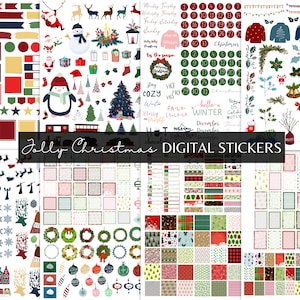 400 Jolly Christmas Digital Planner Sticker Set Icy December Christmas ...