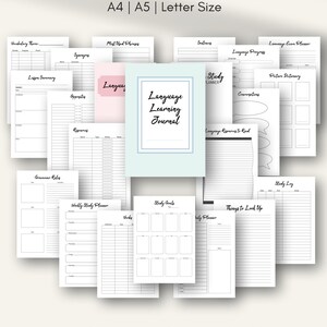 Language Study Planner Printable, Language Learning Journal, Language ...
