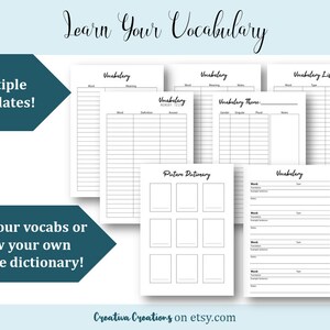 Language Study Planner Printable Language Learning Journal - Etsy