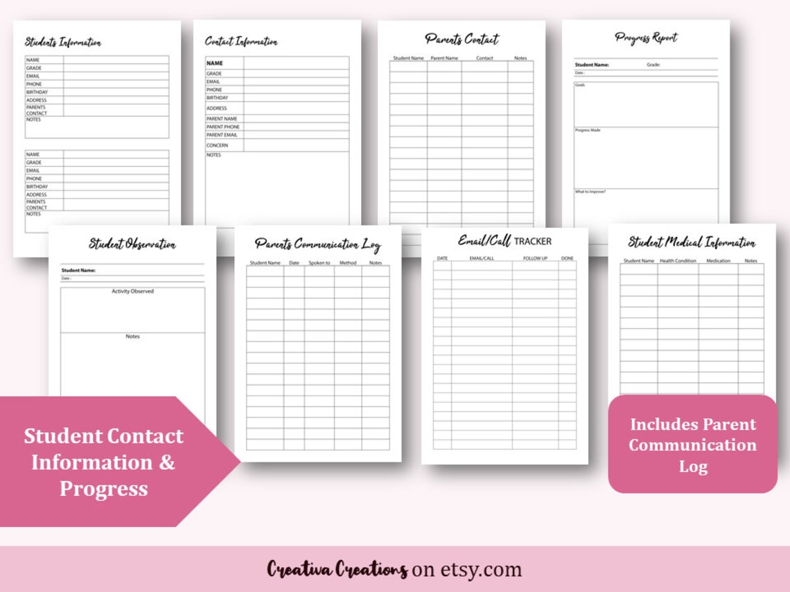 Teacher Planner Printable Teaching Journal Classroom & | Etsy Canada