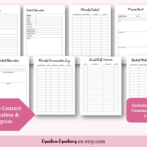 Teacher Planner Printable Teaching Journal Classroom & Private Teacher ...