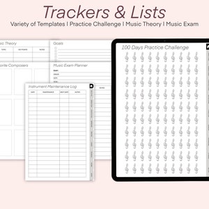 Digital Music Practice Planner New Goodnotes Hyperlinked iPad Digital ...