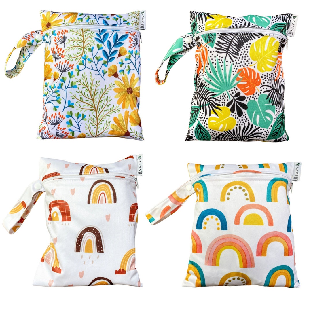 Wet Bag Mini Perfect for 1 Nappy and Wipes Face Mask Bag Period Wet Bag ...