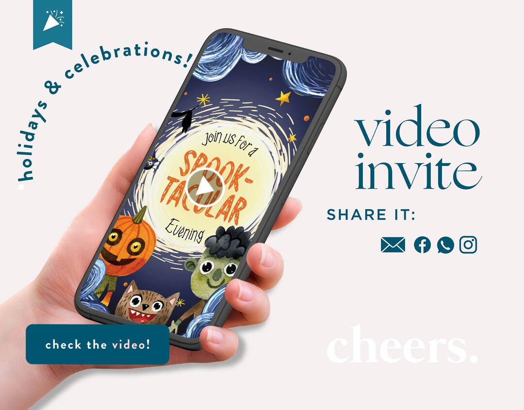 Spook-tacular Halloween Video Invitation - Etsy