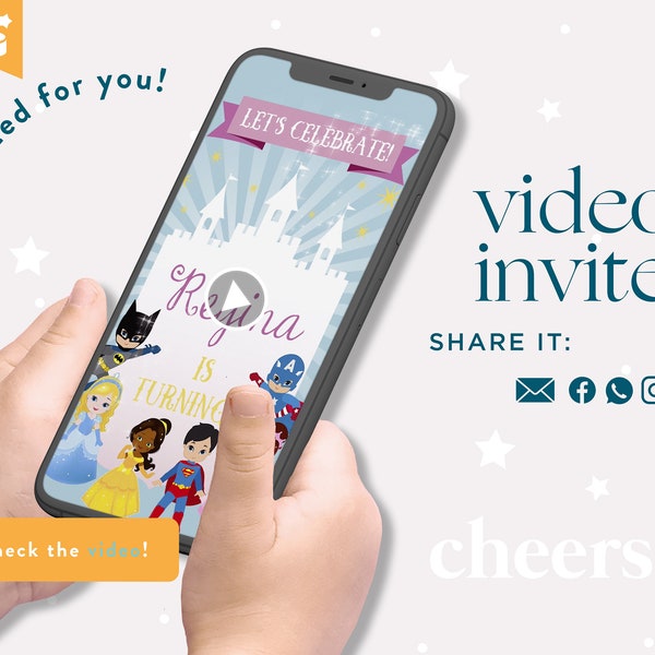 Superheroes Animated Invitation - Etsy