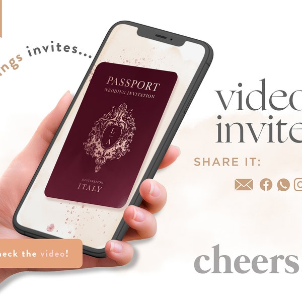 Italian Destination Wedding Invitation - Etsy