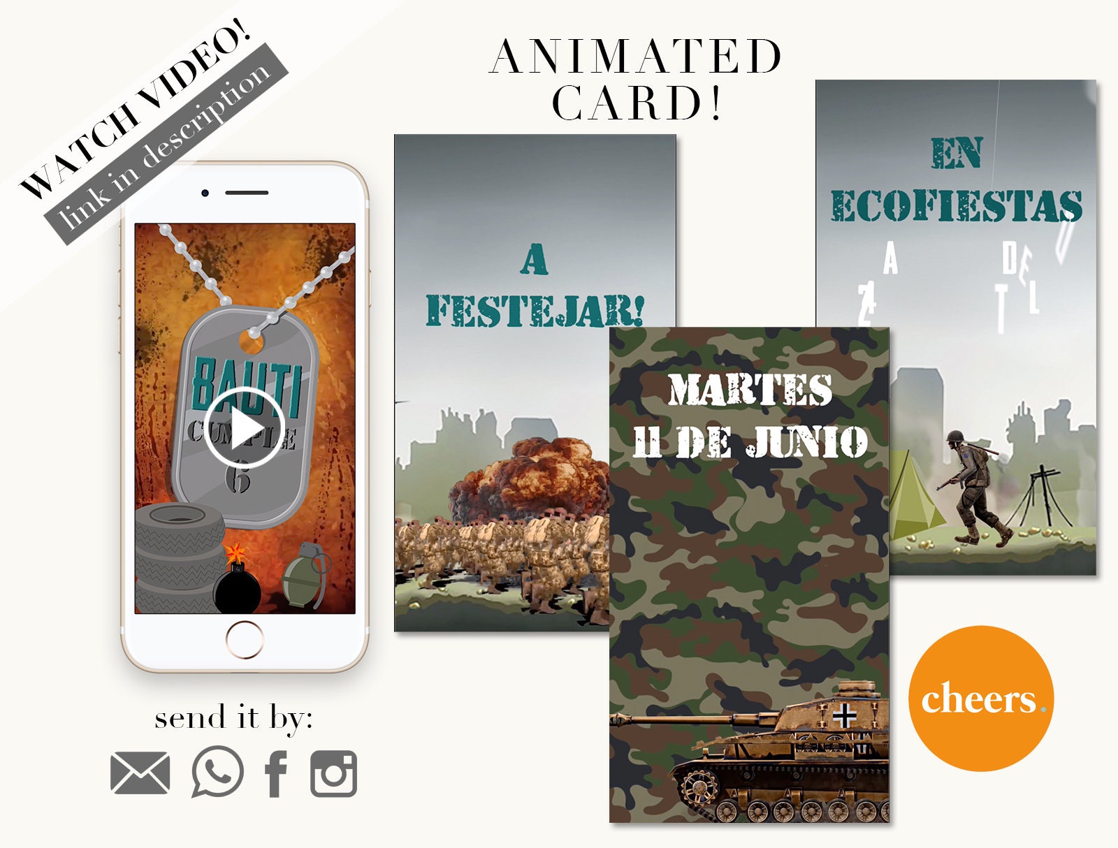 Army Animated Invitation - Etsy