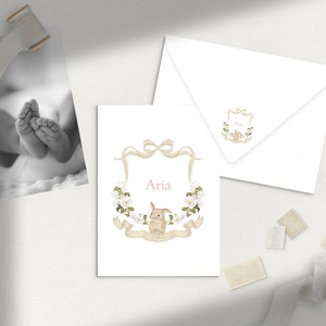 Baby Watercolor Crest Monogram - Magnolia Crest - Flowers Baby Crest ...