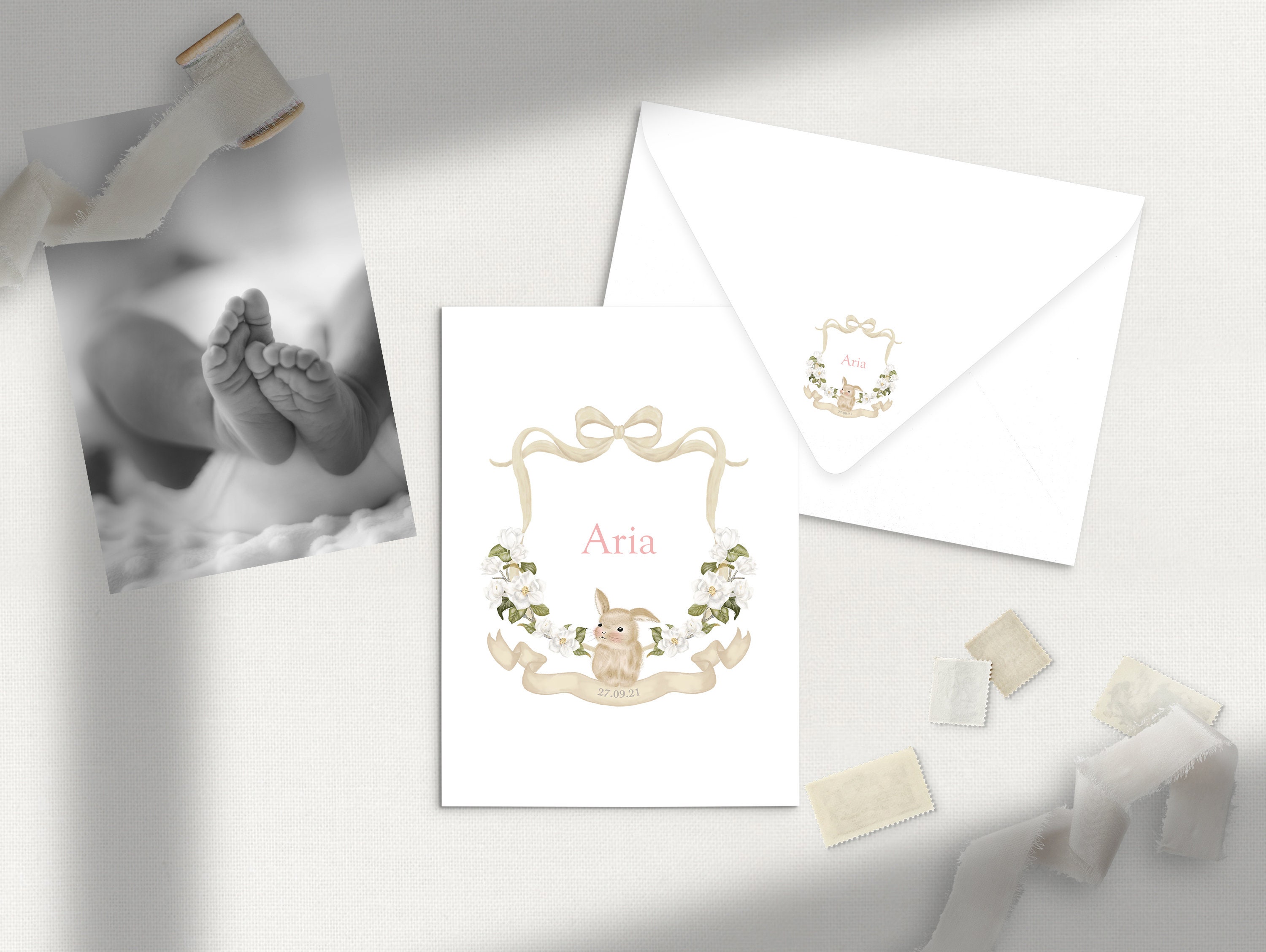 Baby Watercolor Crest Monogram Magnolia Crest Flowers Baby Crest ...