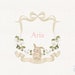 Baby Watercolor Crest Monogram - Magnolia Crest - Flowers Baby Crest ...
