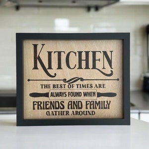Wood Burned Kitchen Sign - Etsy