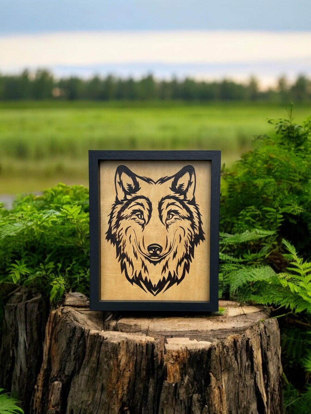 Unique Handcrafted Wolf Wood Burned Art for Rustic Cabin and Nature ...