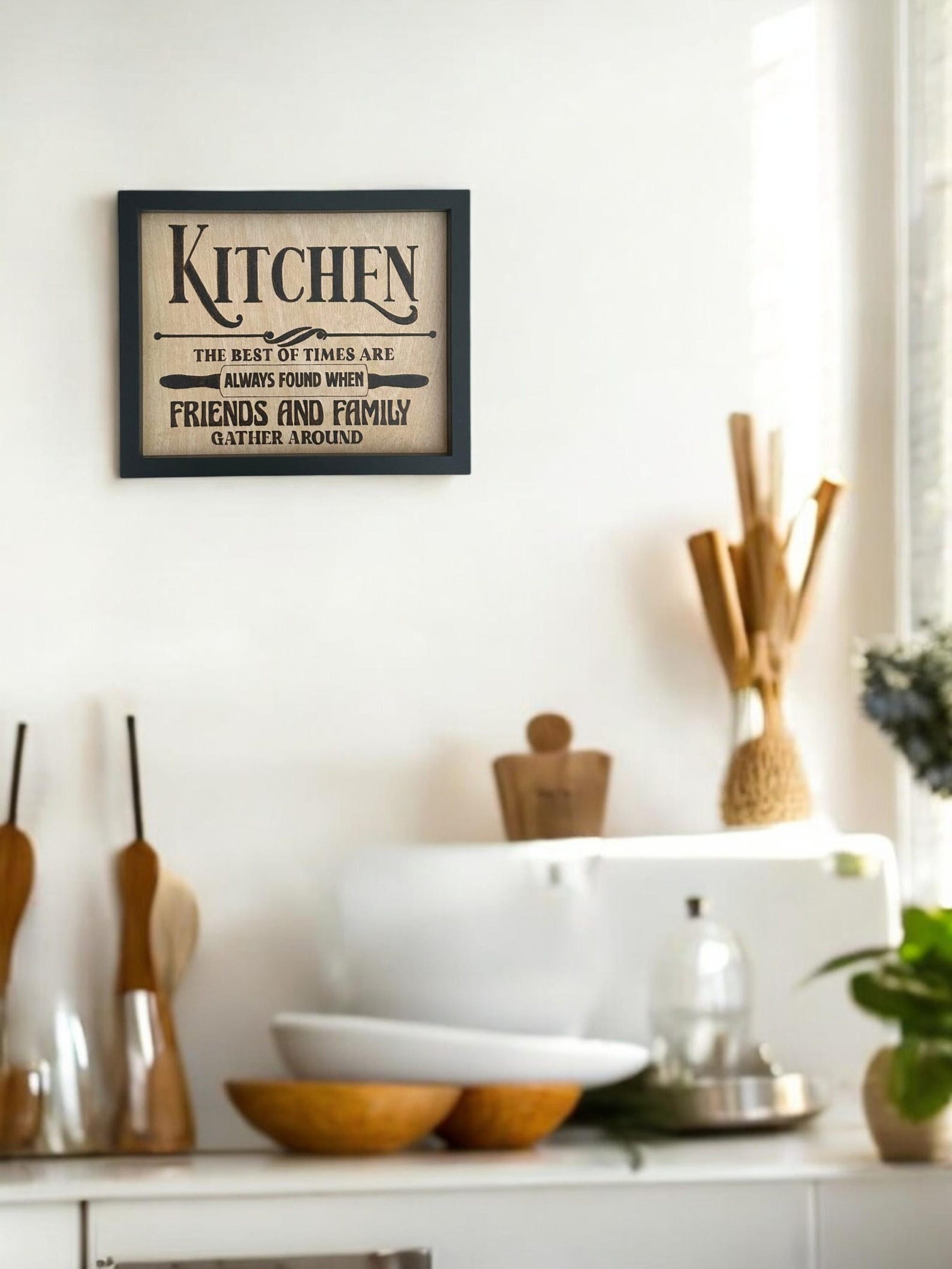Wood Burned Kitchen Sign - Etsy