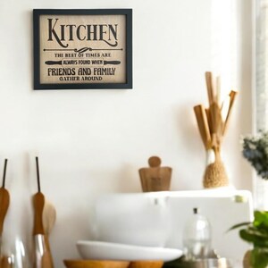 Wood Burned Kitchen Sign - Etsy
