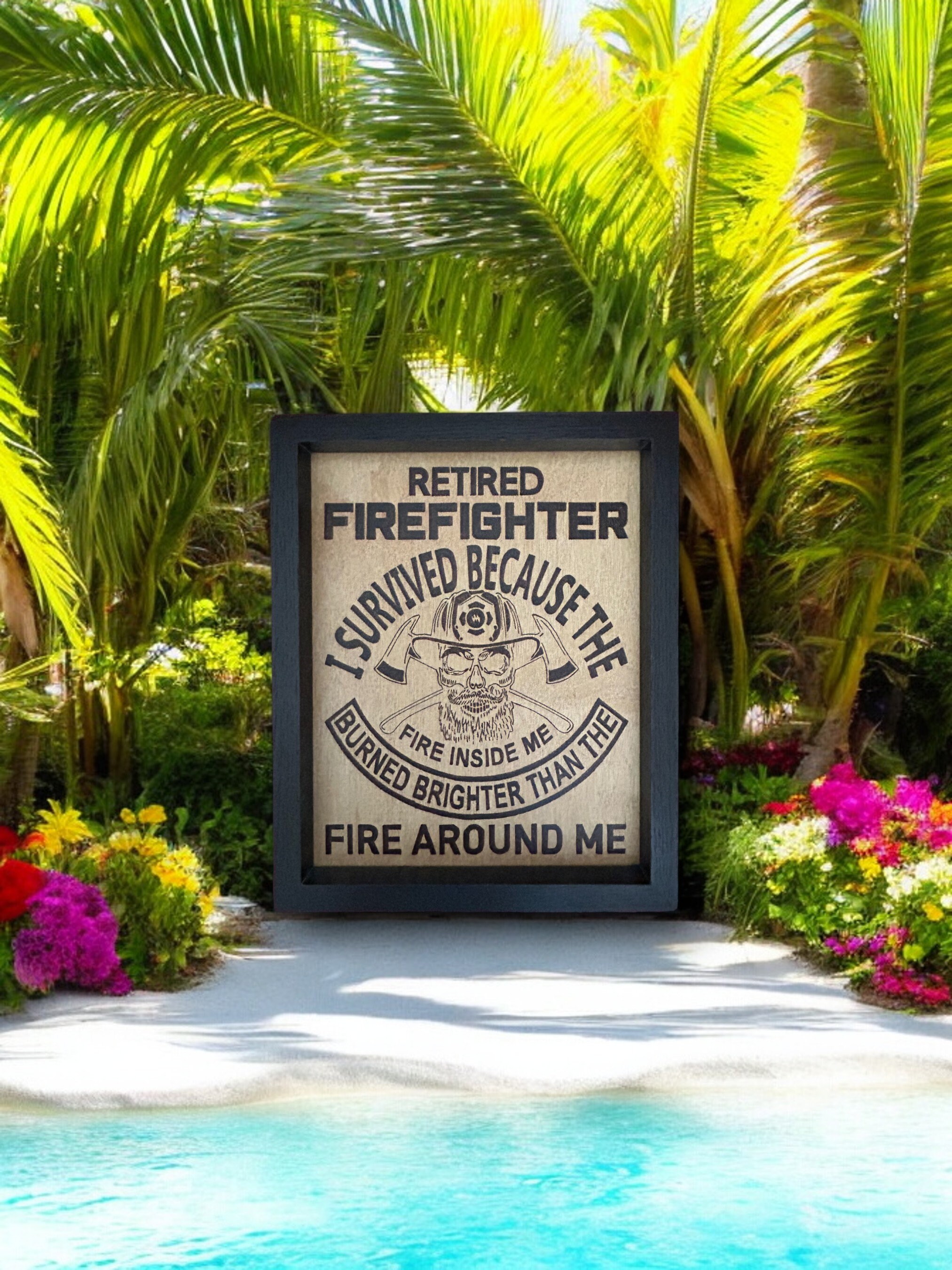 Retired Firefighter Burned Wood Sign, Custom Home Decor for Retirement ...