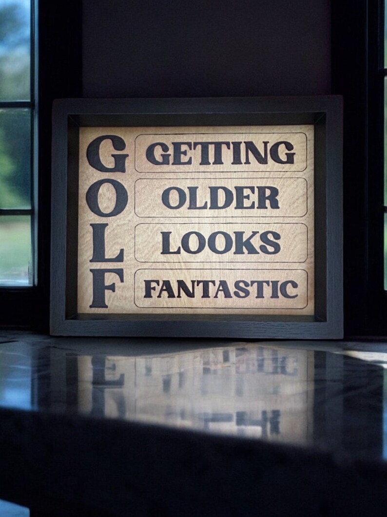 Funny Wood Burned Golf Sign - Handmade Decor for Enthusiasts - Etsy