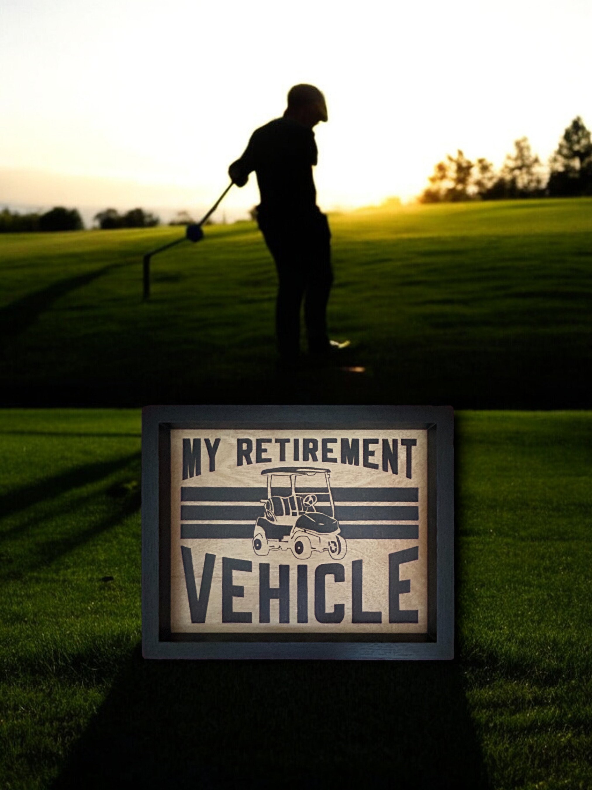 Custom Wood Burned Sign for Retired Golf Enthusiast - Personalized ...
