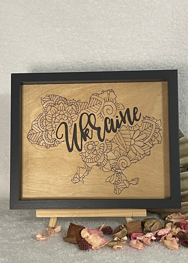 Wood Burned Map of Ukraine Sign - Etsy