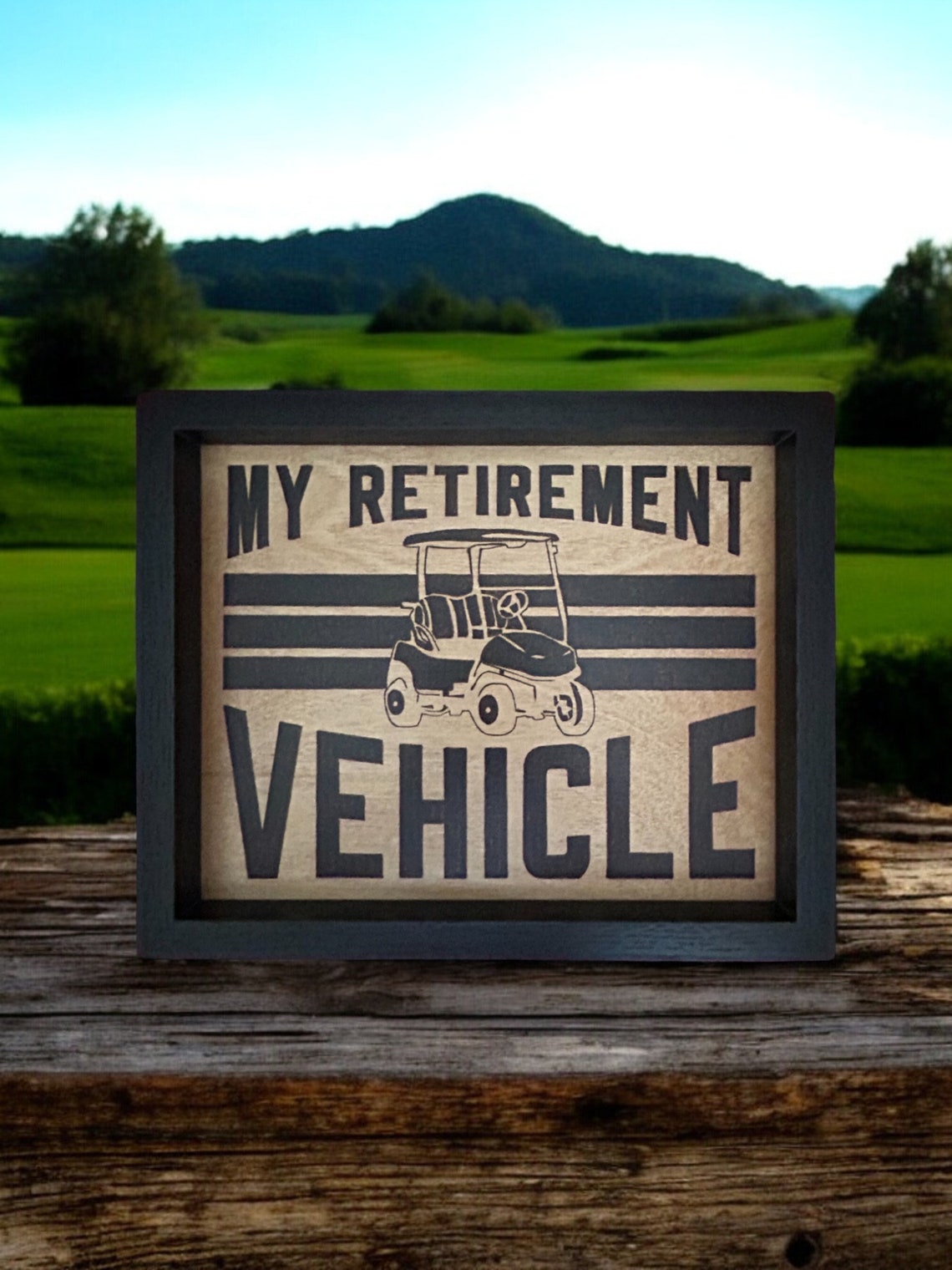 Custom Wood Burned Sign for Retired Golf Enthusiast - Personalized ...