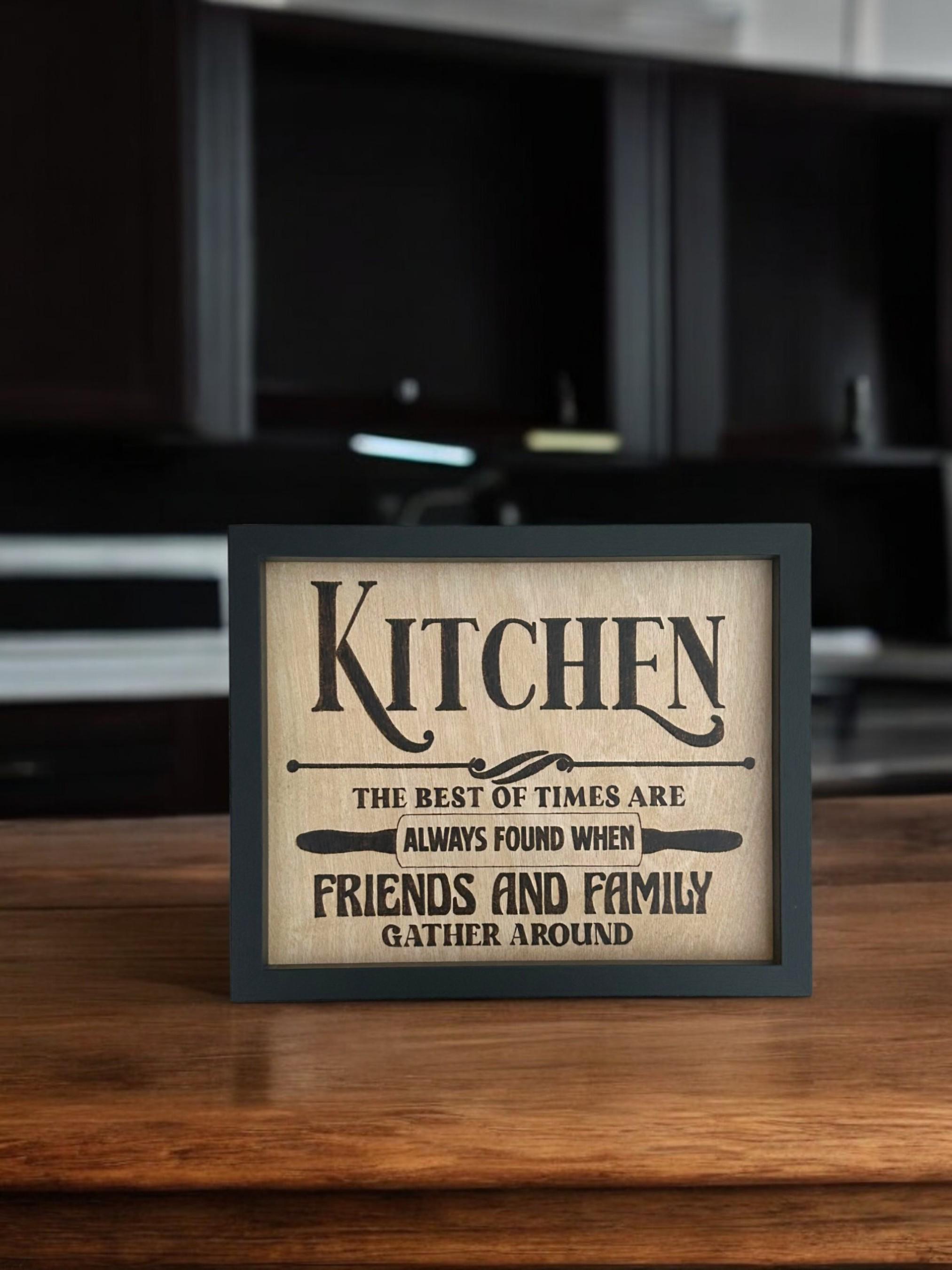 Wood Burned Kitchen Sign - Etsy