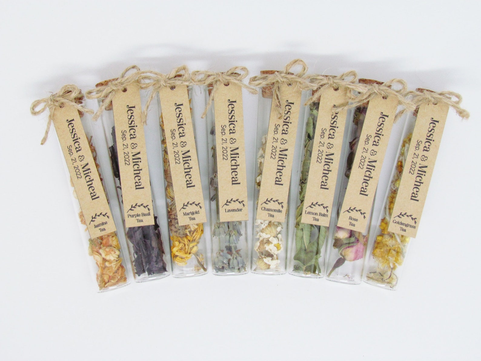 Wedding Tea Favors for Guests, Tea Tube, Rustic Wedding Favor ...