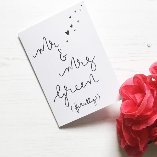 Finally Married Card - Etsy