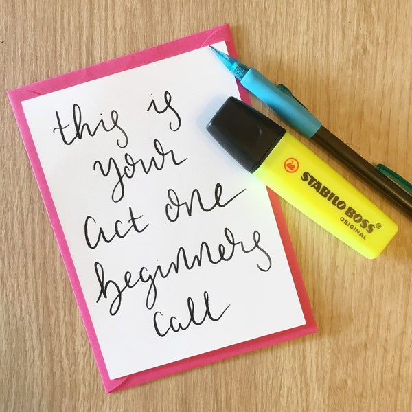 Opening Night Card - Etsy