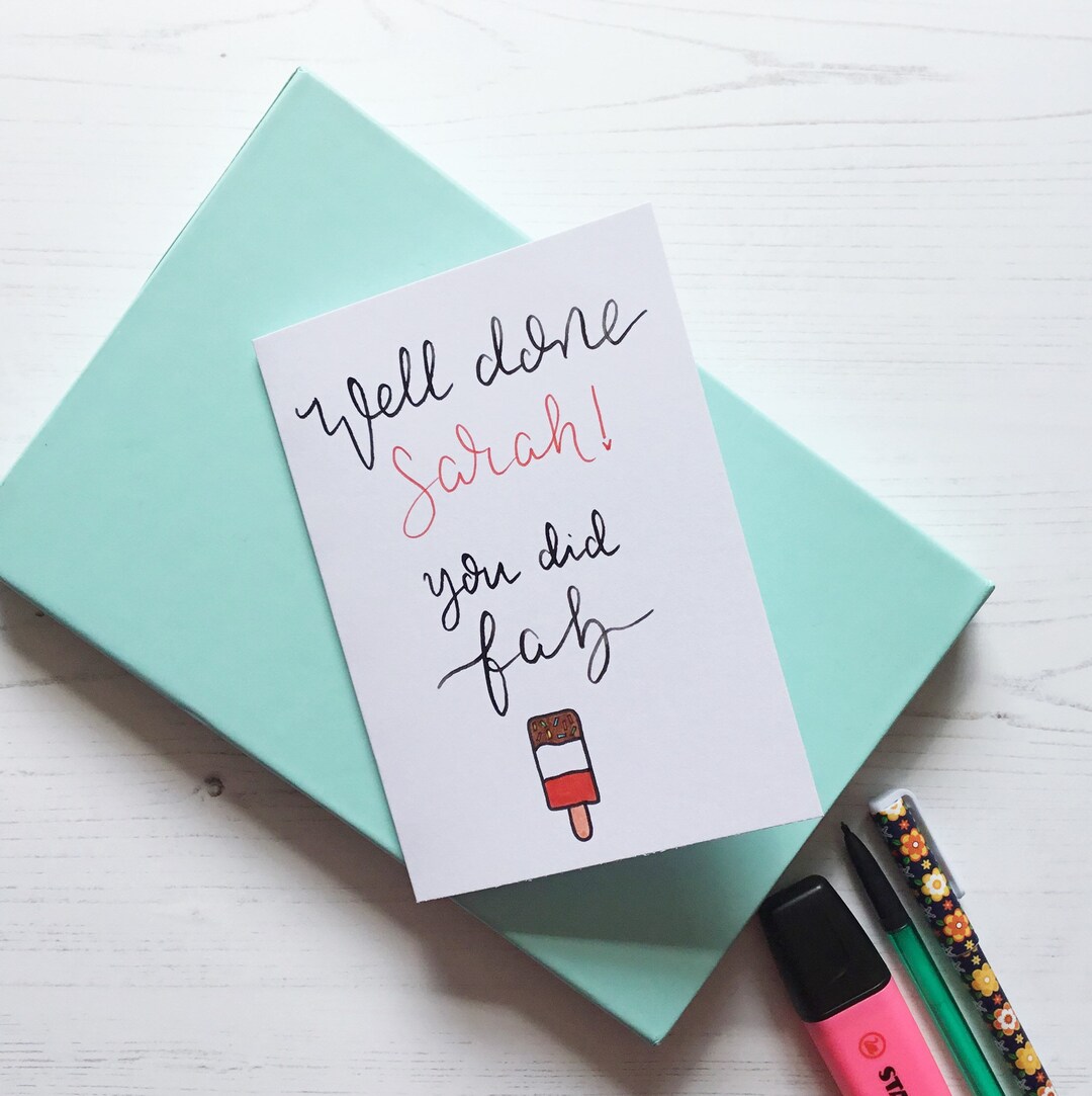 Well Done Card, Congratulations Card, Passed Your Exams Card, You Did ...