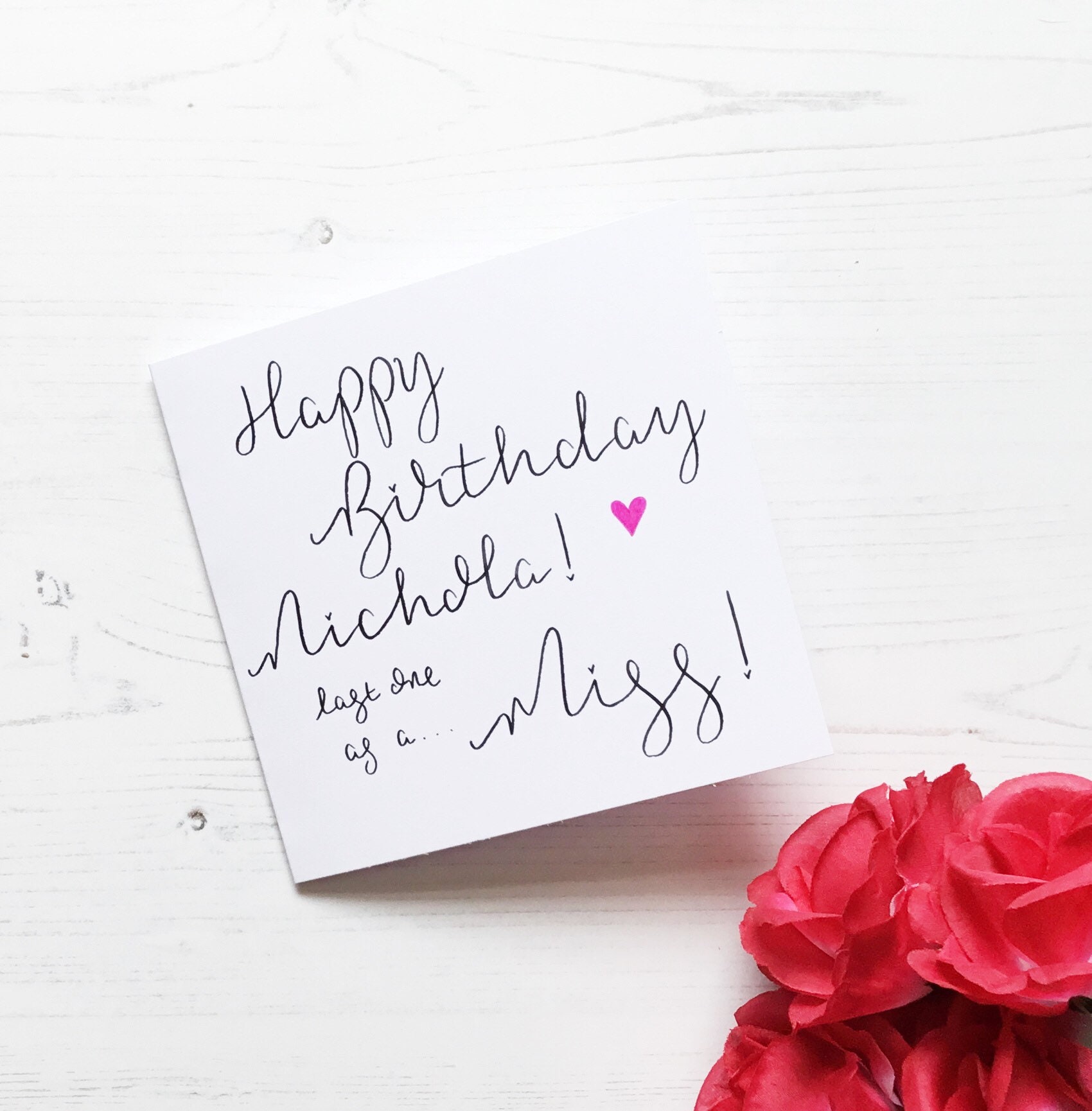 Last Birthday as a Miss Card Bride to Be Card Birthday Card - Etsy UK