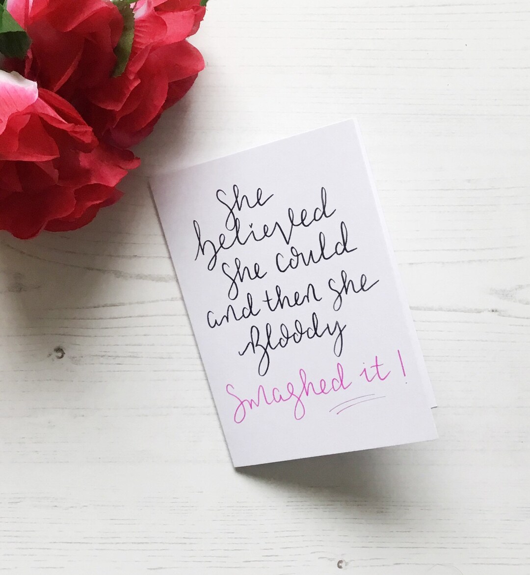 Smashed It Card, Well Done Card, Congratulations Card, Graduation Card ...