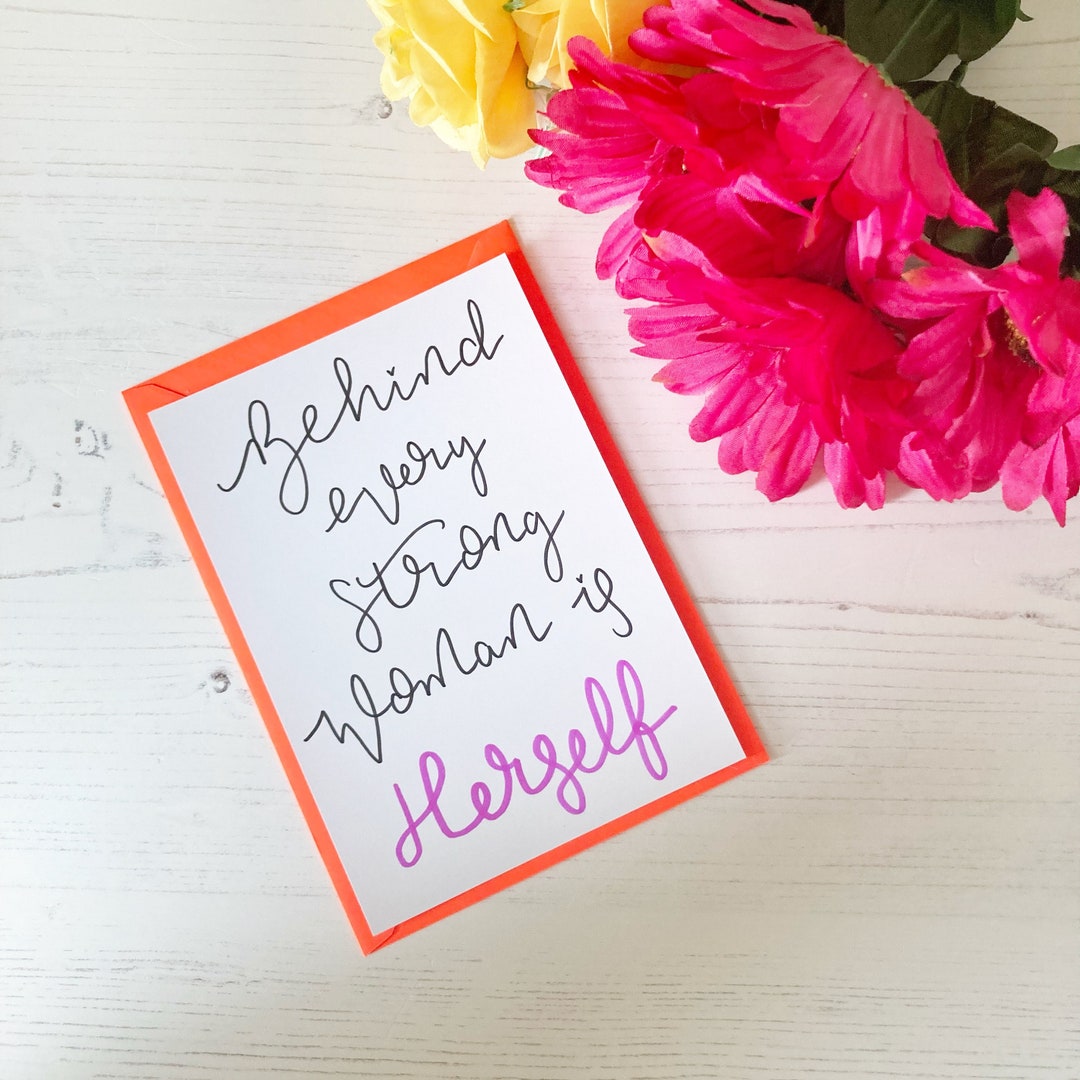 Feminist Card, Feminism Card, Girl Power Card, Inspirational Quote Card ...