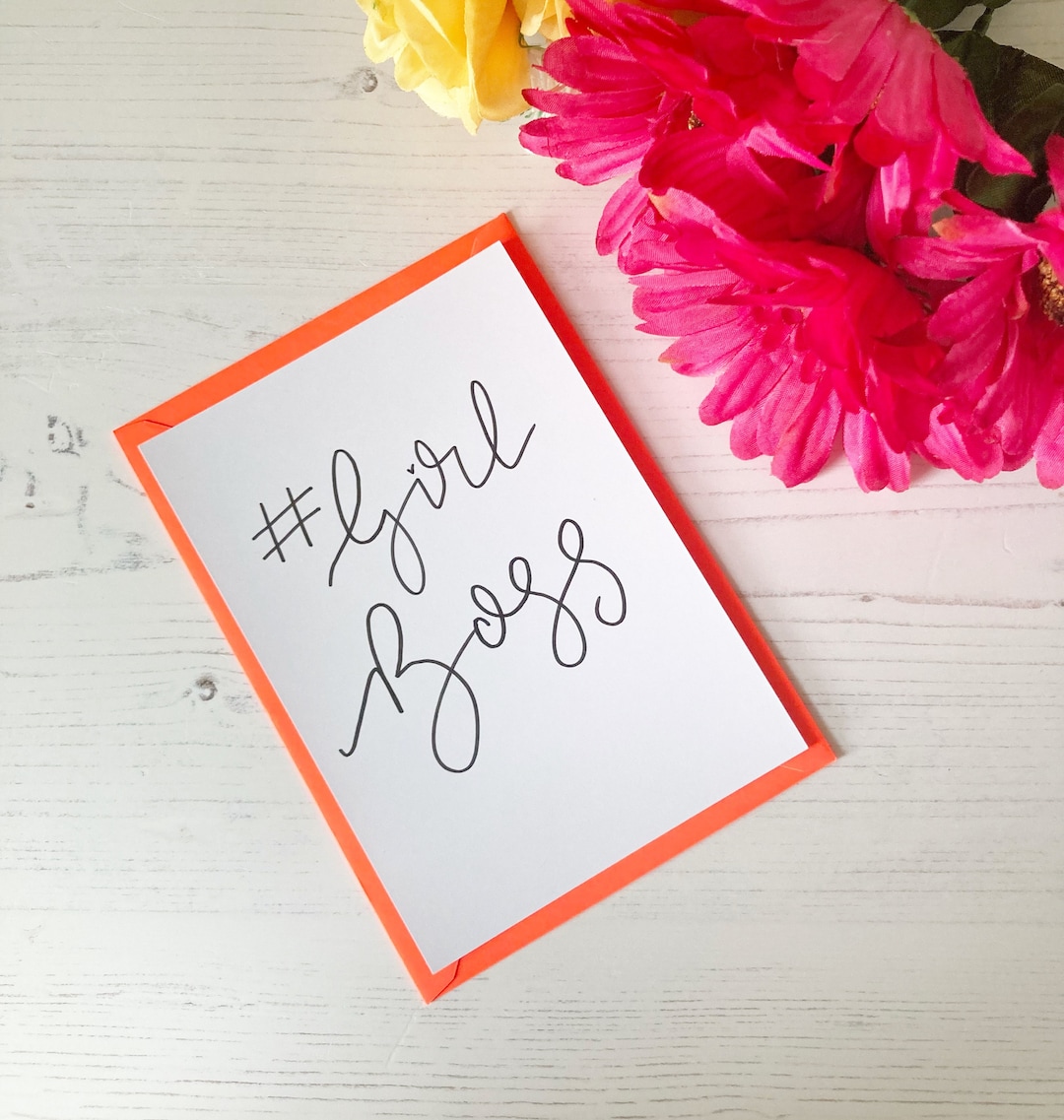 Girl Boss Card Feminist Card Feminism Card Girl Boss Quote - Etsy