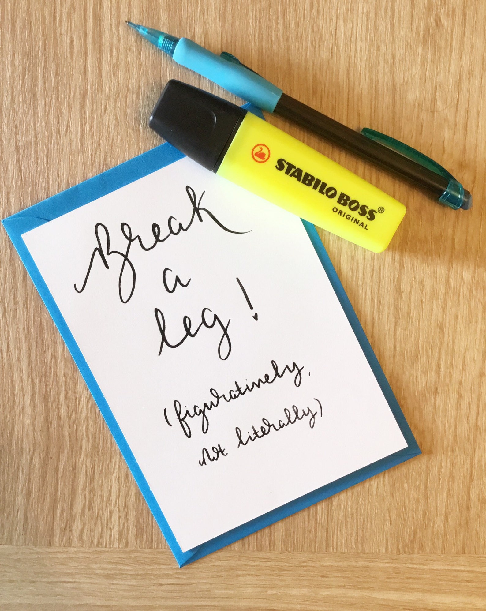 Break a Leg Card Opening Night Card Good Luck Card Break a - Etsy