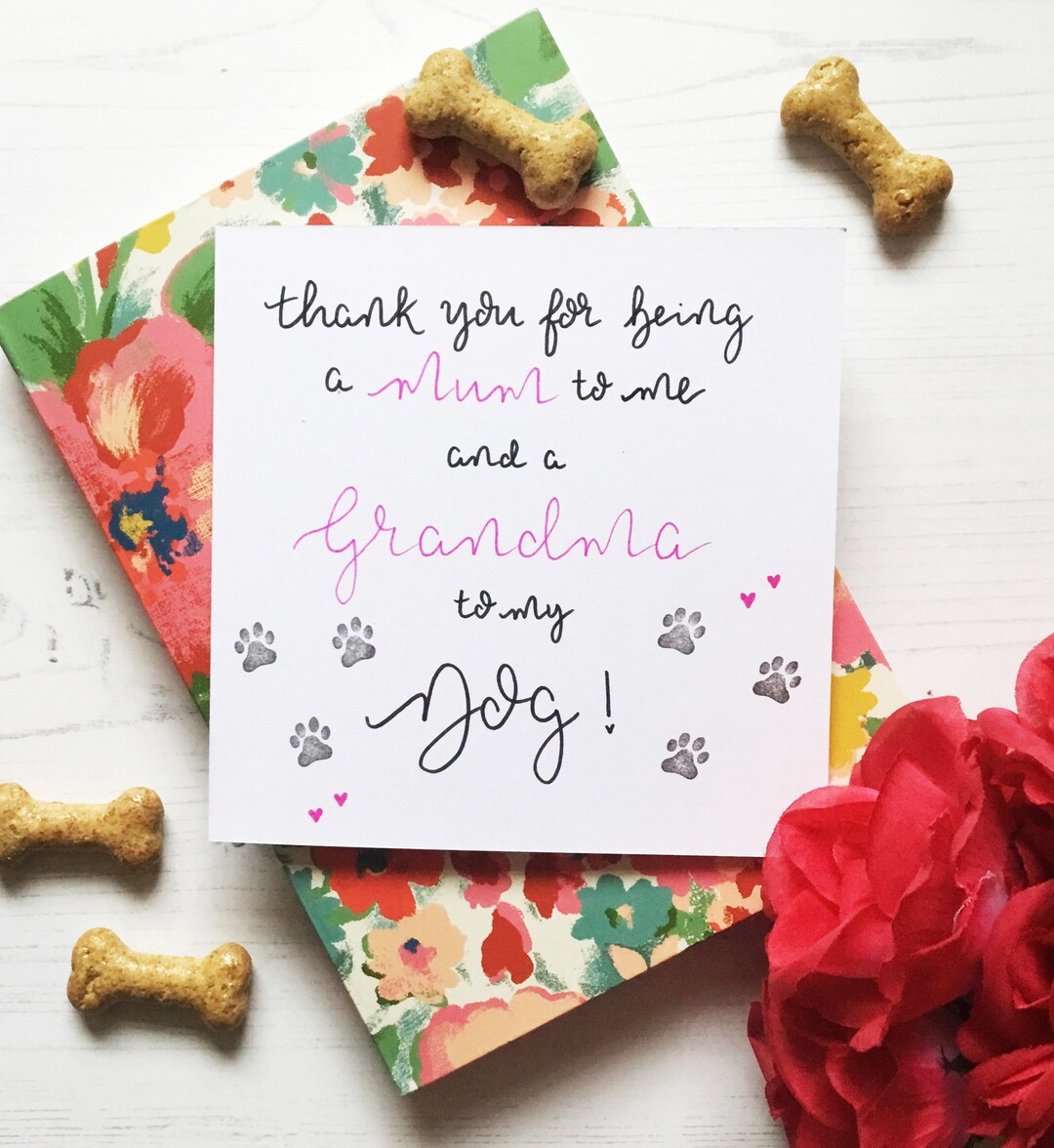 Mum Card, Dog Grandma Card, Dog Mum Card, From the Dog, From the Dog ...