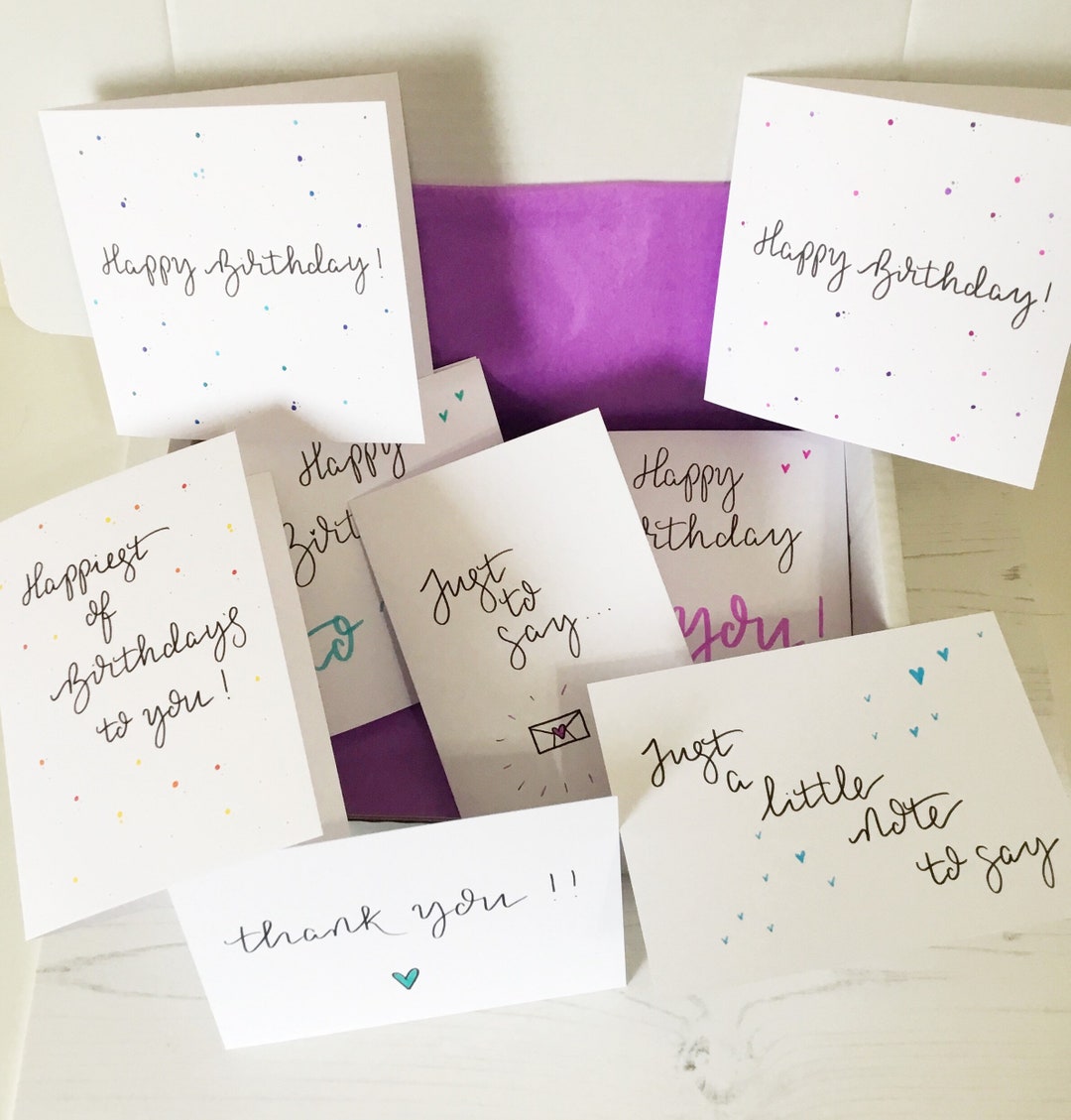 Variety Box of Cards, Birthday Cards, Set of Cards, Pack of Greetings ...