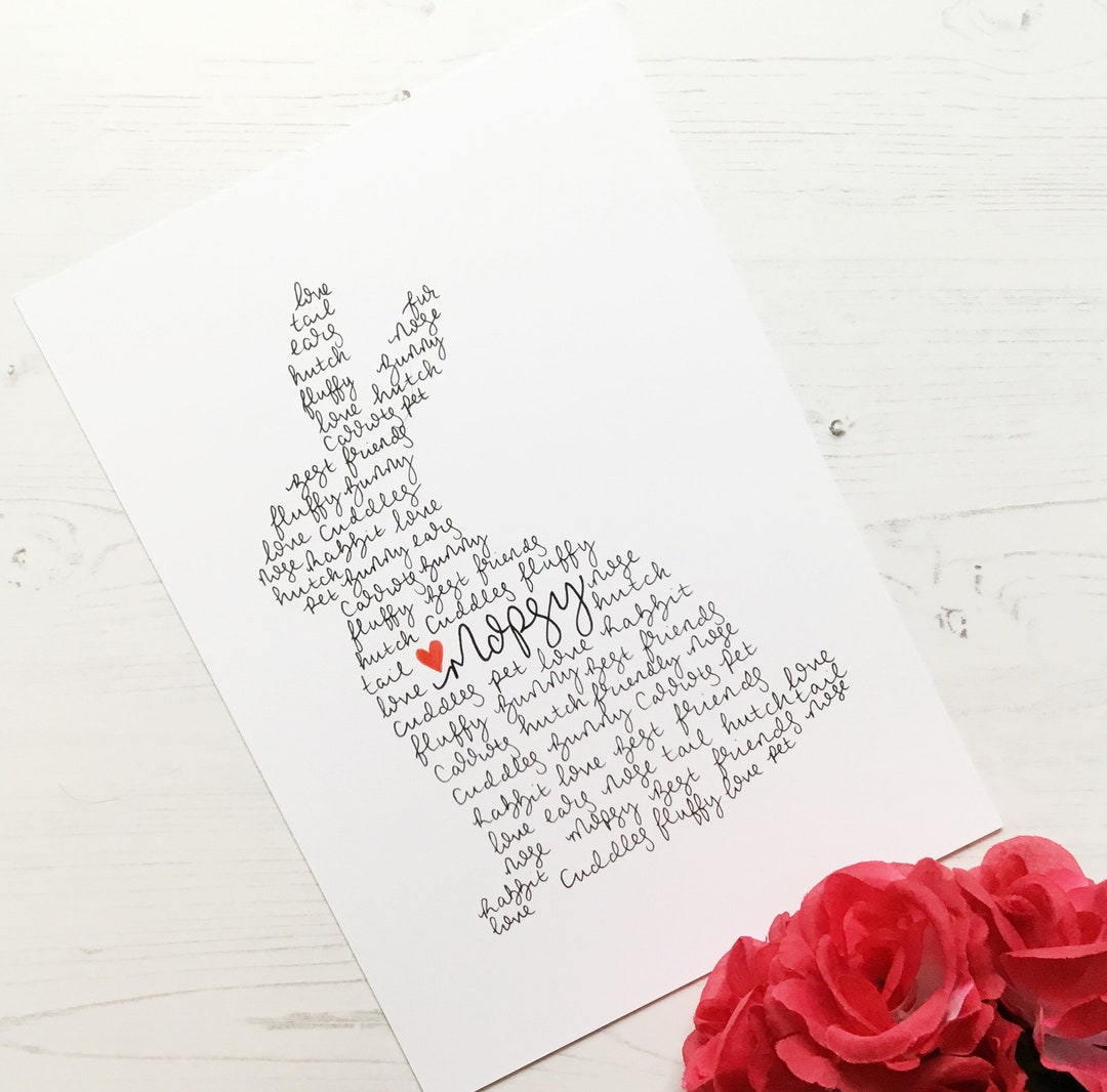 Rabbit Owner Gift, Rabbit Art, Rabbit Wall Art, Rabbit, Bunny Owner ...