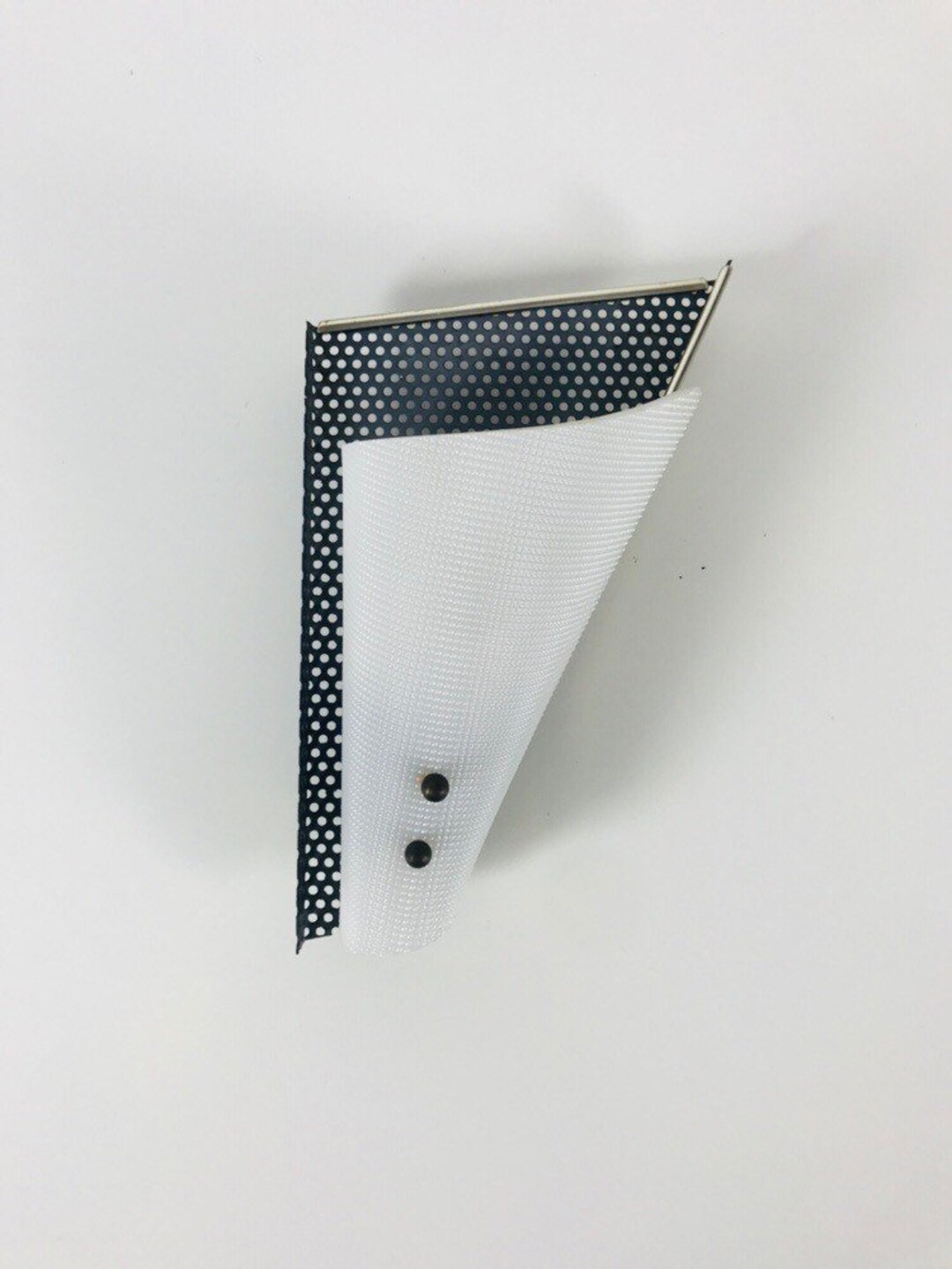 Mid Century Blue Framed Sconce - Triangle Shape - White Plastic Glass ...