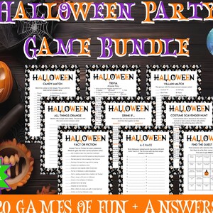 20 Halloween Game Bundle, Halloween Games for Kids, Halloween Games for ...