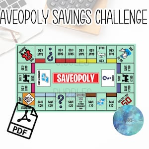 Saveopoly Savings Challenge, Budget Binder Insert, Cash Envelope System ...