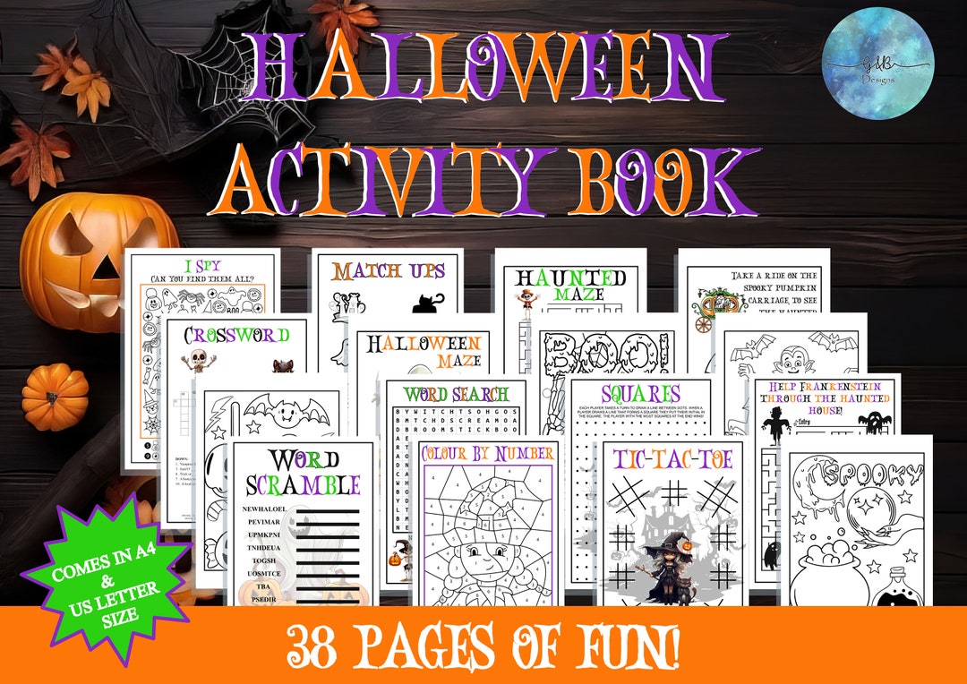 40 Kids Halloween Activity Pack, Printable Download, Fun Halloween ...