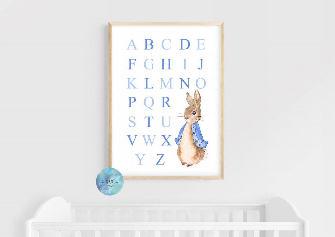 Peter Rabbit Beatrix Potter Alphabet, Christening Gift, Wall Hanging ...