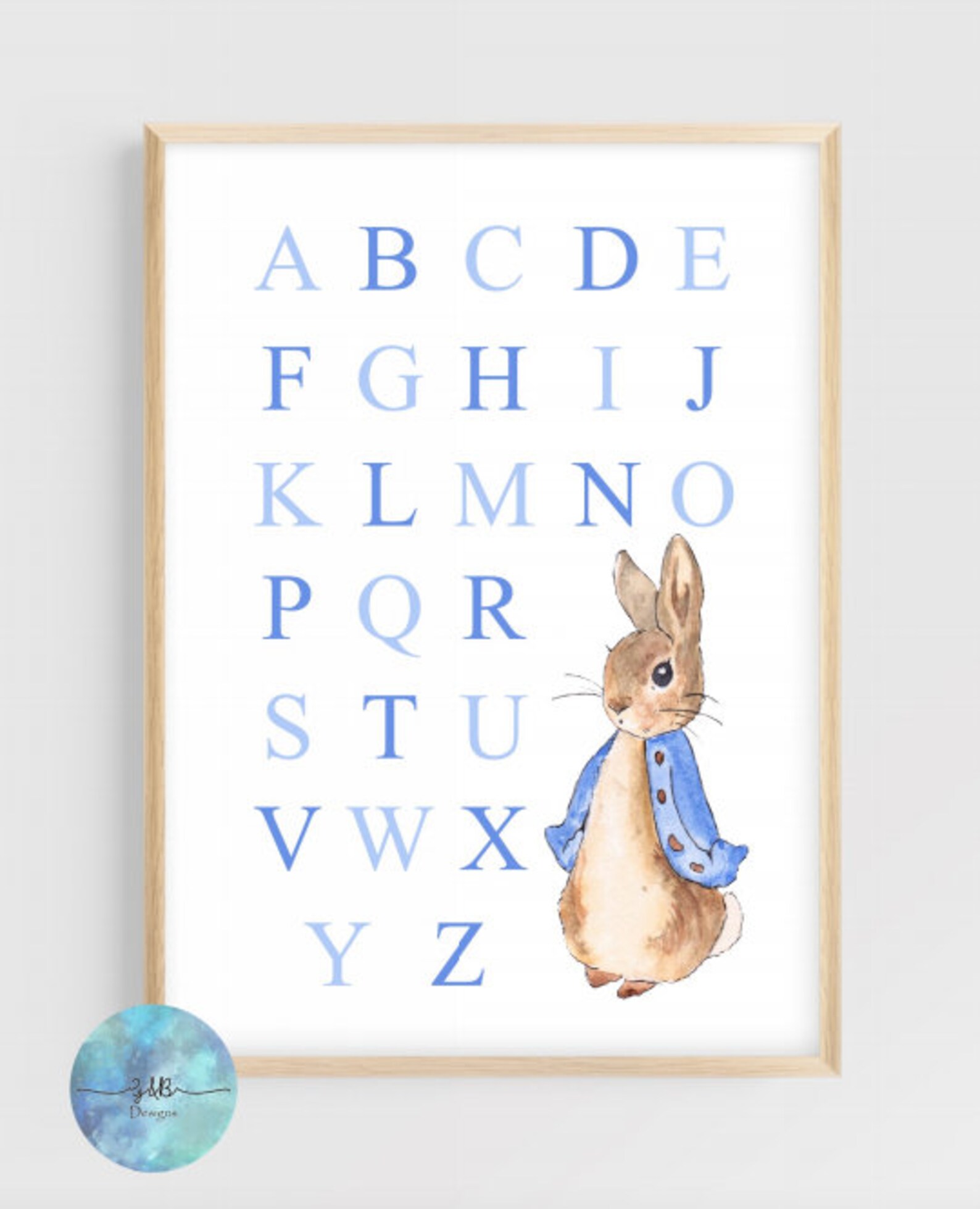 Peter Rabbit Beatrix Potter Alphabet Christening Gift Wall - Etsy