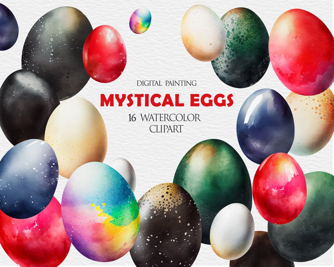 Easter Eggs Watercolor Clipart, Spring Clip Art, Springtime Clipart ...