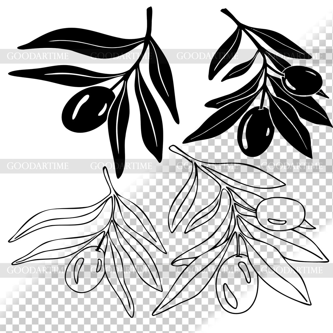 Olive Branch SVG Olive PNG Set for Sublimation and Cutting. | Etsy