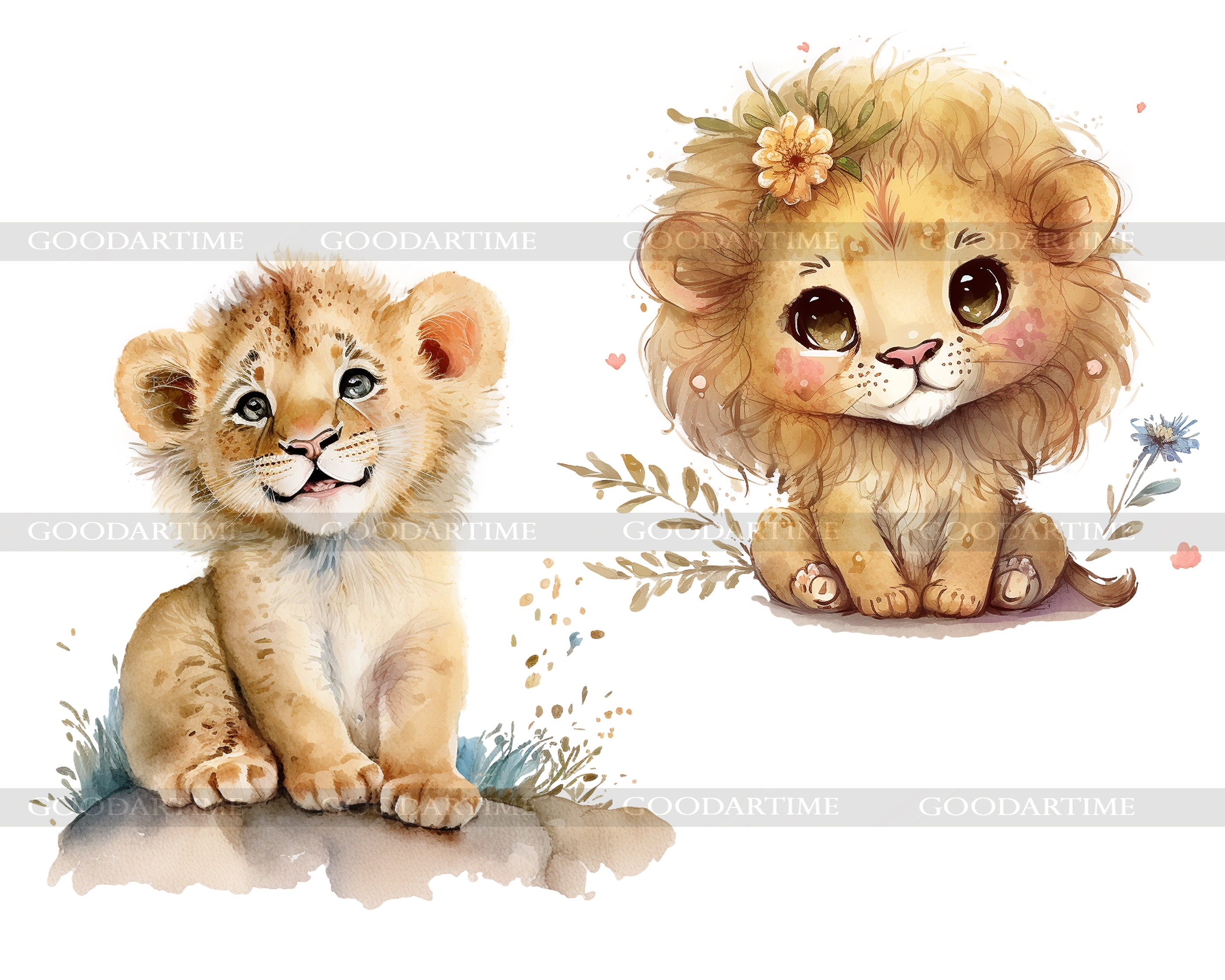 Cute Baby Lion Drawing