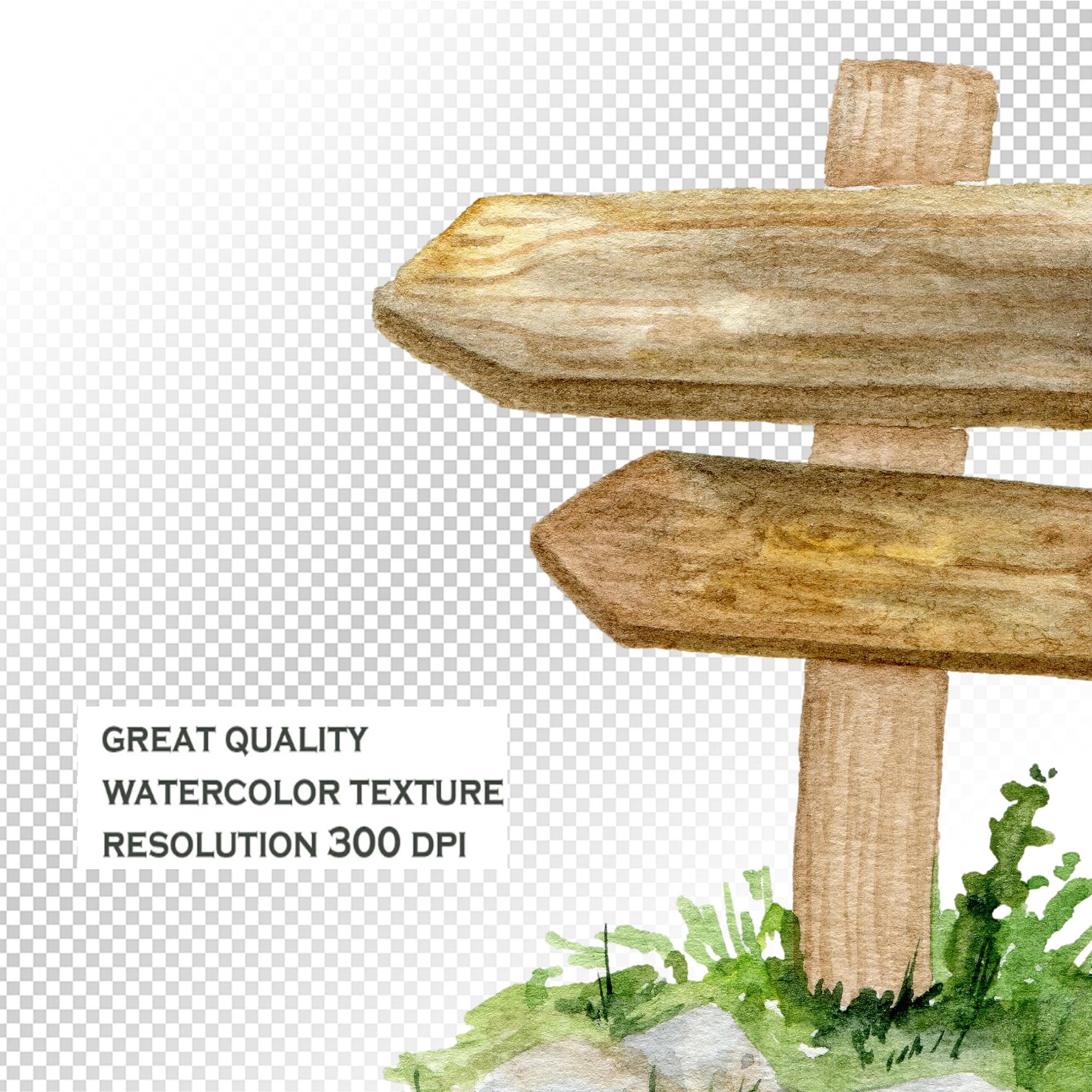 Watercolor Wooden Signs Clipart Bundle – Rustic Wood Slices, Hanging ...