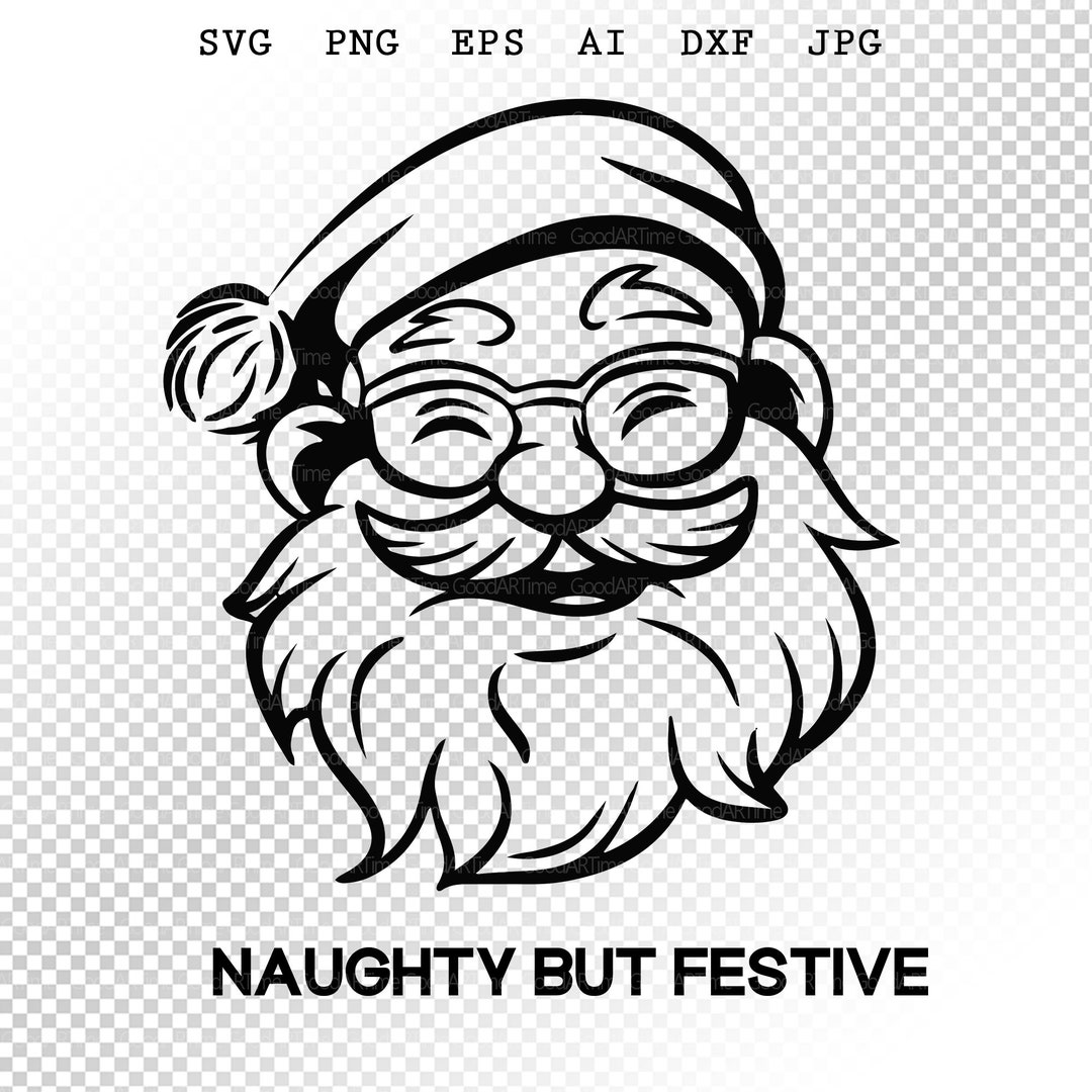 Funny Santa Face SVG: Christmas Shirt Design (digital Download) - Etsy