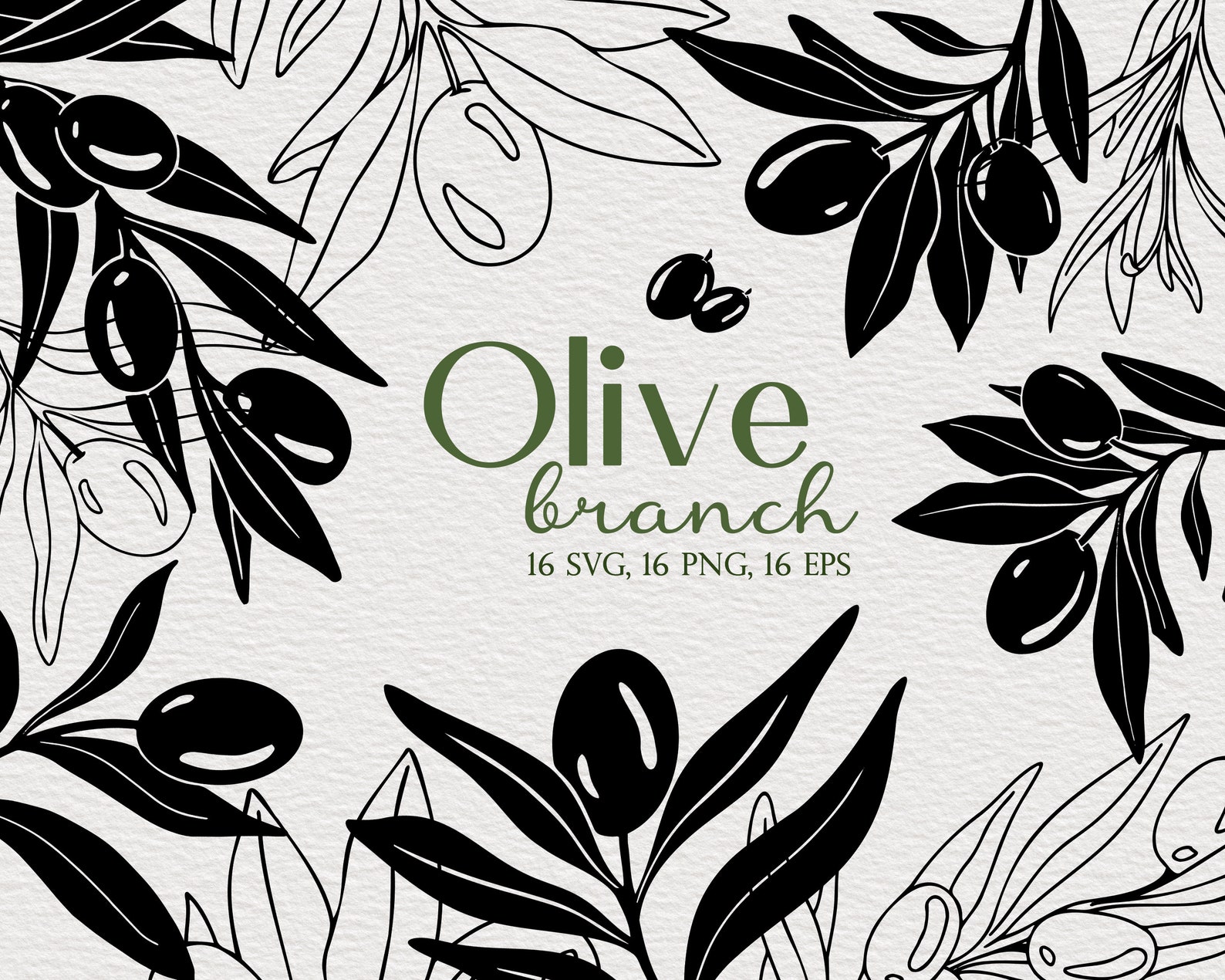 Olive Branch SVG Olive PNG Set for Sublimation and Cutting. | Etsy
