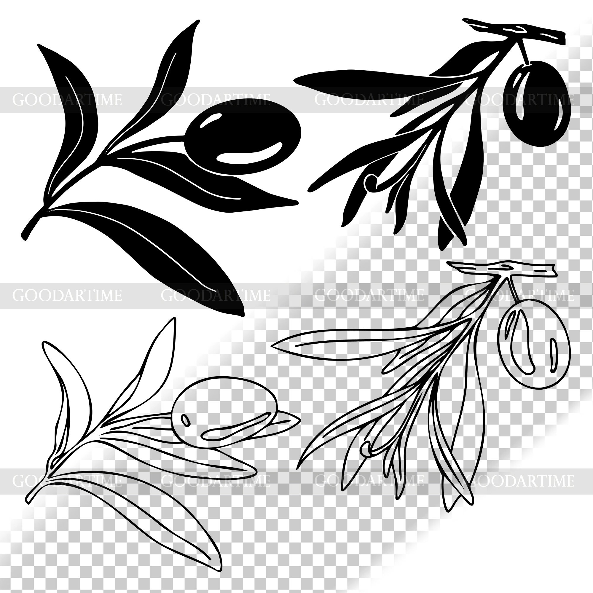 Olive Branch SVG Olive PNG Set for Sublimation and Cutting. - Etsy