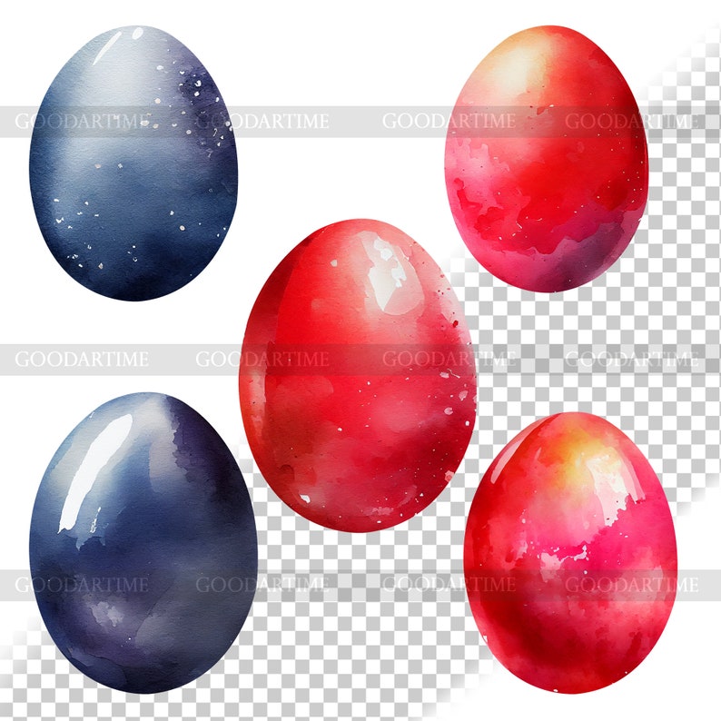 Easter Eggs Watercolor Clipart, Spring Clip Art, Springtime Clipart ...
